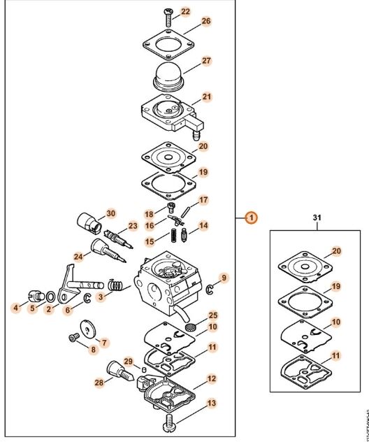 Stihl Vergaser 4137/28 41371200628 / 886661625697